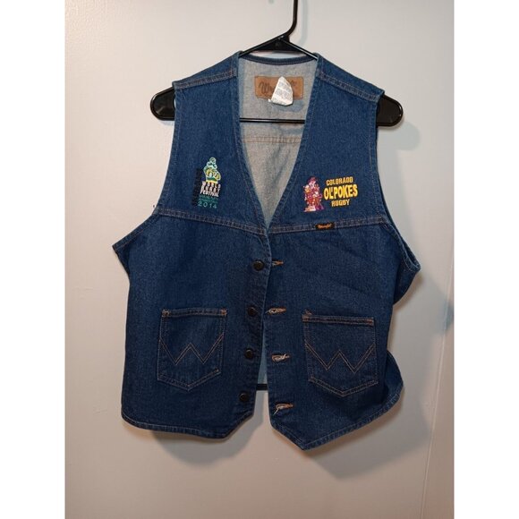 Wrangler | Jackets & Coats | Vtg Wrangler Western Denim Vest Mens Large ...